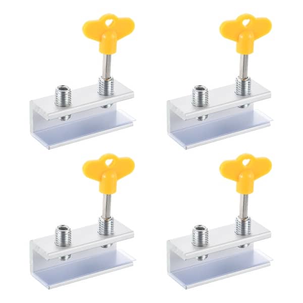 4pcs 5/8" Window Lock Sliding Door Security Stopper with Keys Aluminum ...