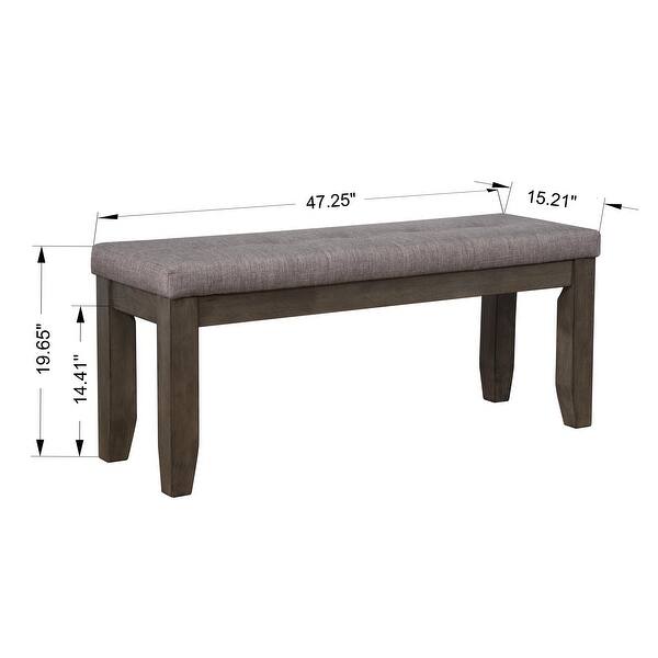 Modern Fabric Tufted Upholstery Bench with Tapered Wood Legs - Bed Bath ...