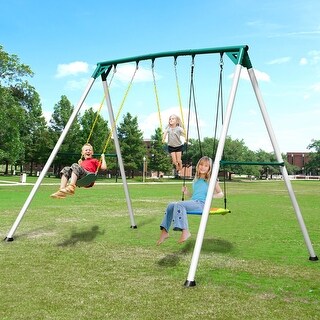 9.5' Heavy Duty Tall Swing Sets for Backyard for Kids and Adults - Bed ...