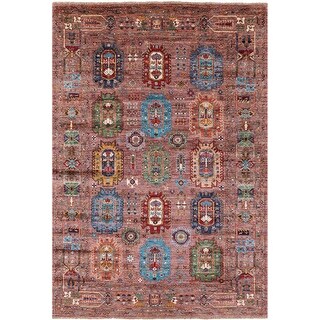 Golden Nile Turkmen Ersari Hand Knotted Wool Rug - 5' 8" X 8' 0" - Bed ...