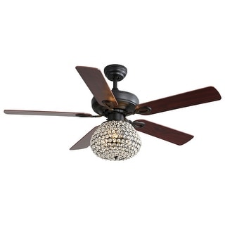 52 Inch Crystal Ceiling Fan With 3 Speed Wind - Bed Bath & Beyond ...