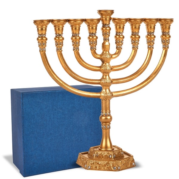 temple menorah for hanukkah