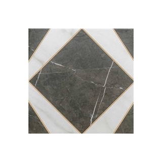The Tile Life Orion 8 x 8 Marble Look Geometric Matte Porcelain Tile ...