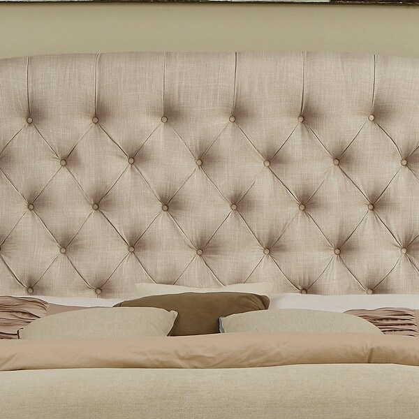 Audrey tufted wingback bed store