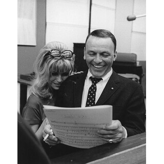 Nancy and Frank Sinatra smiling in a studio Photo Print - Bed Bath ...