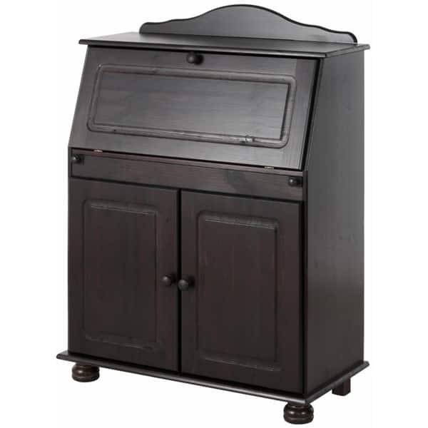 RealRooms Chester Solid Wood Storage Desk with Bottom Closed Storage ...