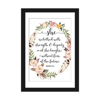 iCanvas "She Is Clothed With Strength And Dignity, And She Laugh ...