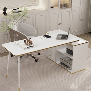 Timechee Home Office Desk L-Shaped Desk Rotating Desk Corner Desk - Bed ...