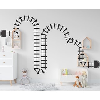 Train Tracks Wall Decal Railroad Vinyl Sticker Track Train Wall Decor ...
