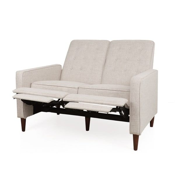 Denison Upholstered Loveseat Pushback Recliner by Christopher Knight Home On Sale Bed Bath Beyond 35325426