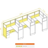 Glass Office Cubicles 53H 3pack Inline Powered - Bed Bath & Beyond ...