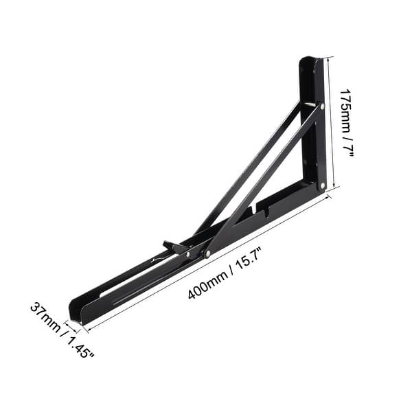 Folding Bracket 16" 400mm Shelves Table Desk Wall Mounted Support Long ...