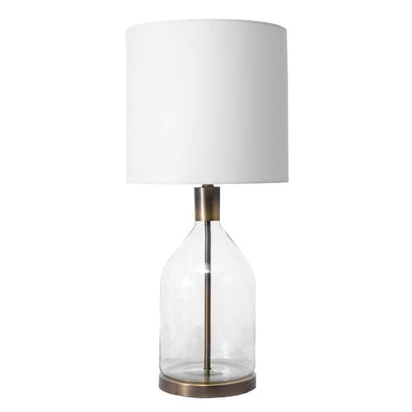 Brooklyn Rug Co 29" Yolanda Glass Linen Shade Table Lamp - 12"W x 12"D ...