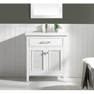 Cameron 30" Single Sink Vanity in White - Bed Bath & Beyond - 30485256