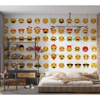 Premium Peel & Stick Wall Mural - Emoji Collection - Bed Bath & Beyond ...