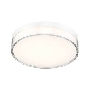 Lavery Vantage White & Clear Acrylic 1 Light 6W Led Flush Mount - 7 ...