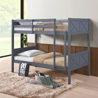 Mission Style Convertible Wooden Platform Bunk Bed - TWIN-TWIN - Bed Bath & Beyond - 42094148
