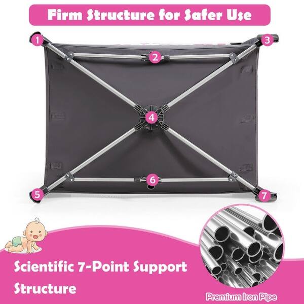 4-in-1 Convertible Portable Baby Playard Newborn Napper with Music and ...