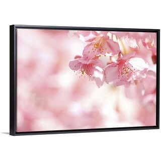 "Kawazu cherry blossom." Black Float Frame Canvas Art - Bed Bath ...