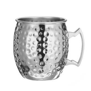 Copper Mugs 530ml/19 OZ Hammered Cocktail Mugs, 1Pcs Silver - Bed Bath ...