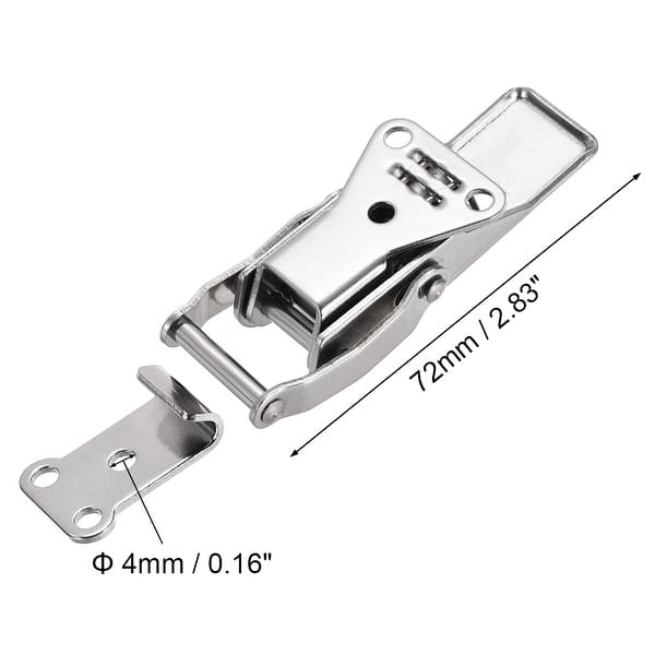 Stainless Steel Spring Loaded Self Locking Toggle Draw Latch & Strike ...