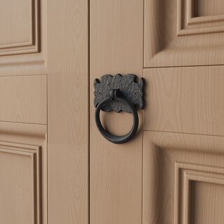 Black Wrought Iron Ring Cabinet Pulls 3" Antique Drop Style Drawer or ...