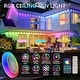 18"Ceiling Fan with RGB Light Remote, Smart LED Ceiling Fans with ...