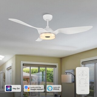 Felix 56-inch Indoor Smart Ceiling Fan, Dimmable LED Light Kit & Remote ...