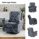 Roderich Farmhouse Floral Print Swivel Rocker Recliner with Rolled Arms ...