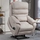 Lay Flat Dual Motor Power Lift Recliner with Tray Table,Heat/Massage ...