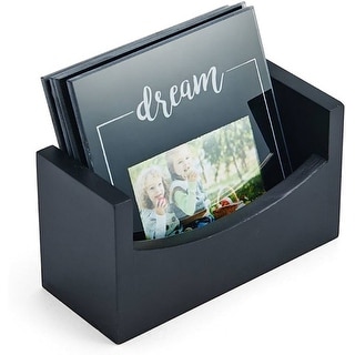 MELANNCO Set of 4 Sentiment Photo Coasters with Holder Picture Frame ...