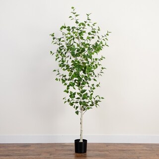 Artificial Birch Potted Tree - 7' - Green - Bed Bath & Beyond - 43766669