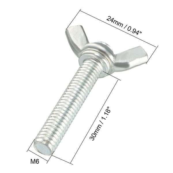 Wingbolt Butterfly Wing Thumb Hand Screws Bolt M6x30mm 1mm Pitch 20pcs ...