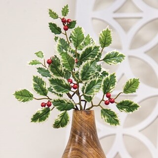 Mini Holly Leaves & Berries Pick 14" - 9 x 2 x 14 inch - Bed Bath ...