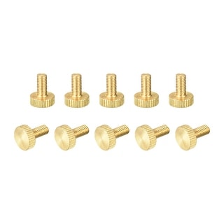 Knurled Thumb Screws, Flat Brass Bolts Grip Knobs Fasteners 10Pcs - Bed ...