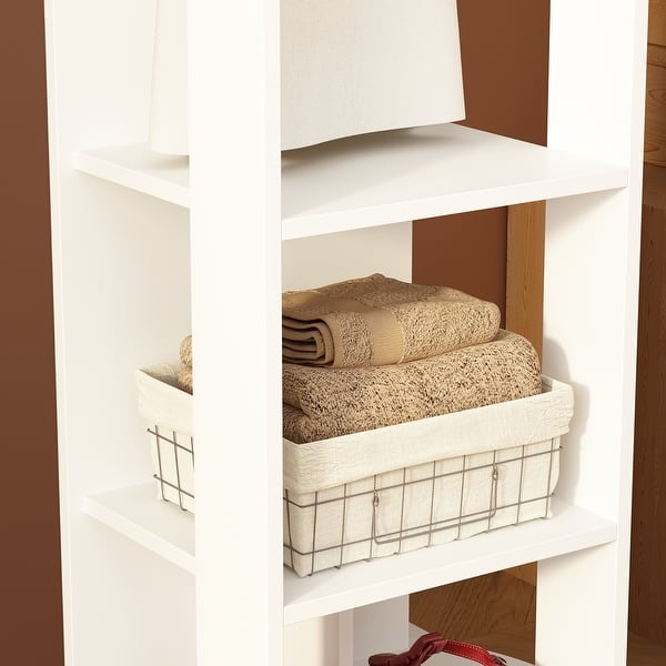 360 Swivel Cabinet with Full Length Organizer Armoire Storage Shelves ...