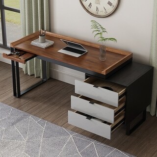 Office Desk with Three Drawers - Bed Bath & Beyond - 40770456