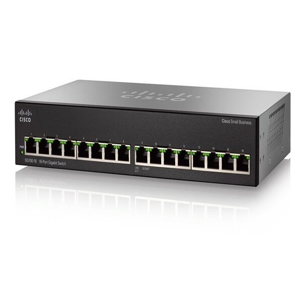 Cisco SG110-16 110 Series 16-Port Unmanaged Network Switch - Black ...