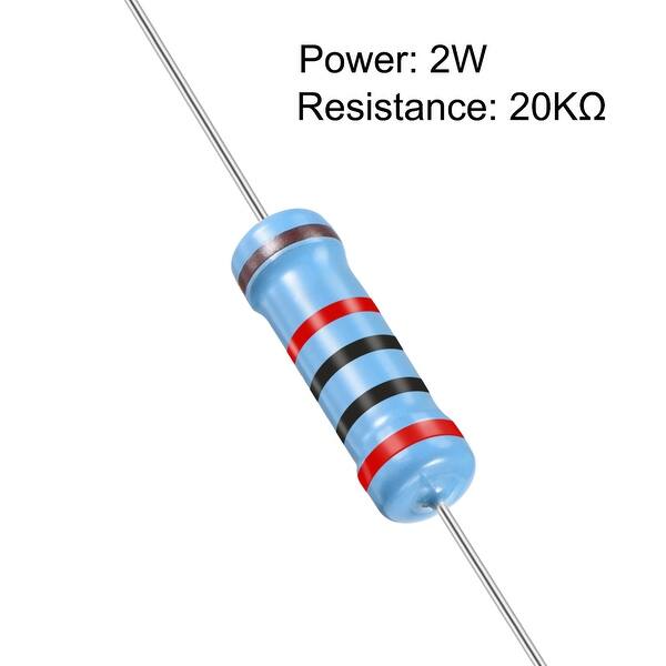 30pcs Metal Film Resistors 20K Ohm 2W 1%Tolerances 5 Color Bands - Muti ...