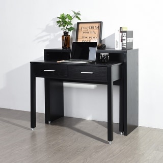 Computer Desk with 2 Separate desk And 2 drawers for Small Space Home ...