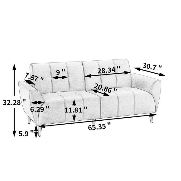 Two-seat Sponge Upholstered Sofa for Small Spaces - Bed Bath & Beyond ...