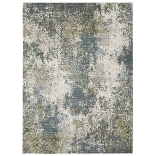 Irvine Blue/Green Abstract Area Rug - Bed Bath & Beyond - 34848764