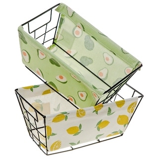 Storage Wire Caddy and Cloth Food Print - Set of 2 - Bed Bath & Beyond ...
