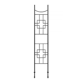 Achla Designs 96.5"H Graphite Powdercoat Finish Wrought Iron Outdoor ...