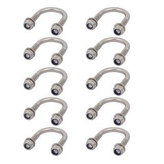 10pcs M6 Thread 304 Stainless Steel Round Bend U Bolt for 22mm Pipe ...