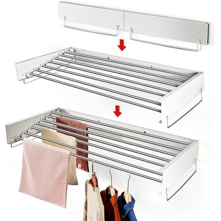 Wall Mounted Drying Rack - 47" Wide, 7 Rods - Bed Bath & Beyond - 42706703