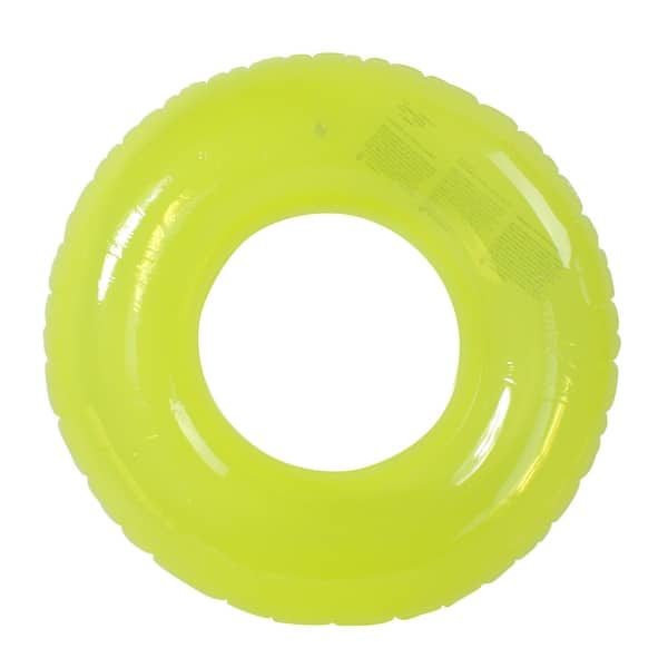 30-Inch Inflatable Bright Yellow Swim Ring Tube Pool Float for Ages 4 ...