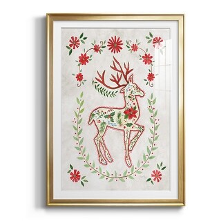 Christmas Folk Reindeer Premium Framed Print - Ready to Hang - Bed Bath ...