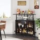 3-tier Smart Bar Unit with Led Lights with Metal Mesh & Footrest - N/A ...