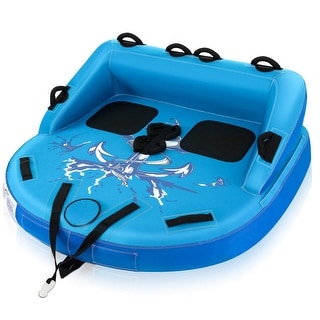 2 Person Water Sport Inflatable Towable Tubes for Boating-Blue - 64" x ...